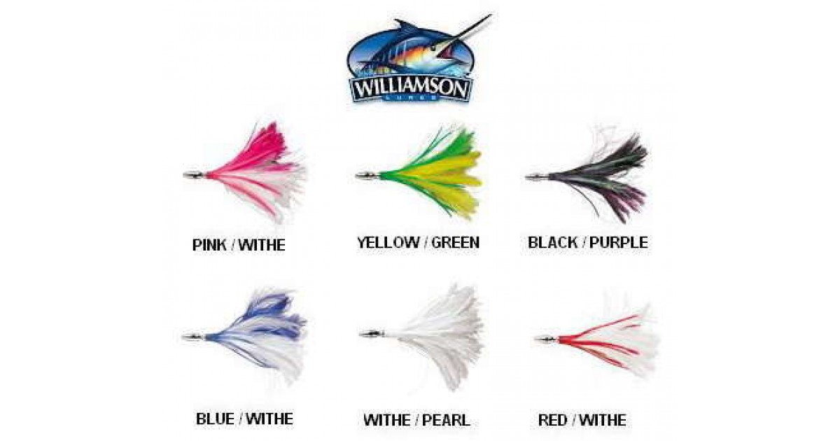 williamson flash feather rigged 4 102mm. | esche piume kona e octopus