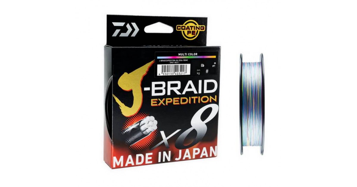 daiwa j braid expedition x8 300m. multi color | monofilaments and ...