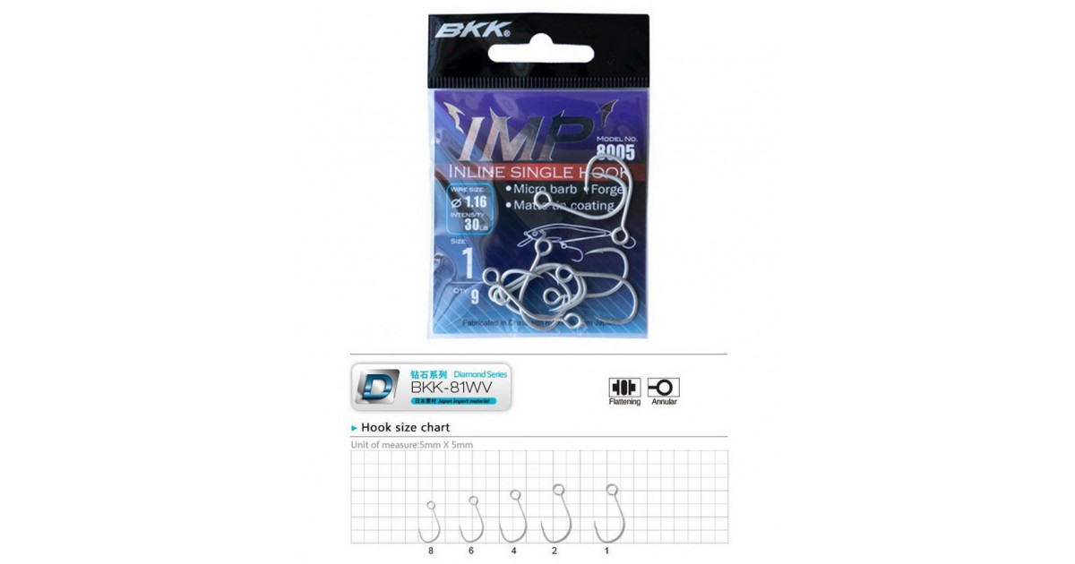 Offerta bkk imp 8005 inline single hook | accessories hooks - Tognini fishing
